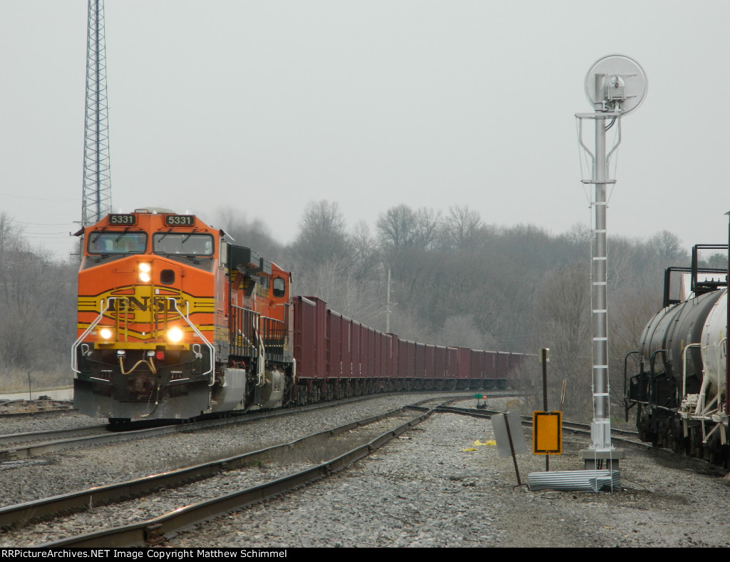 Empty Ballast Train Blasts Through Old Monroe